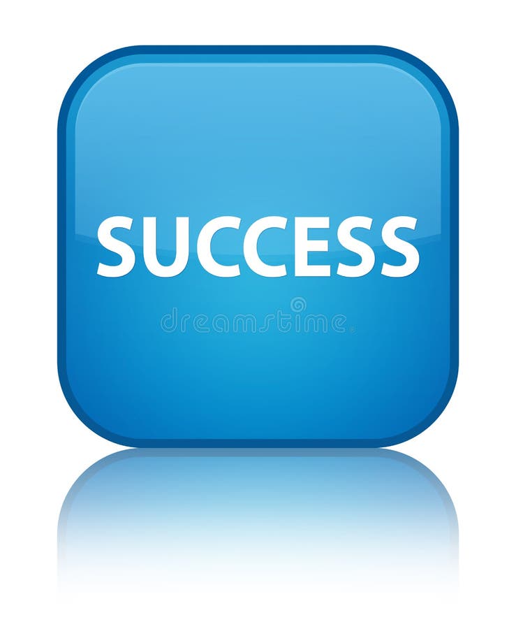 Success Special Cyan Blue Square Button Stock Illustration ...