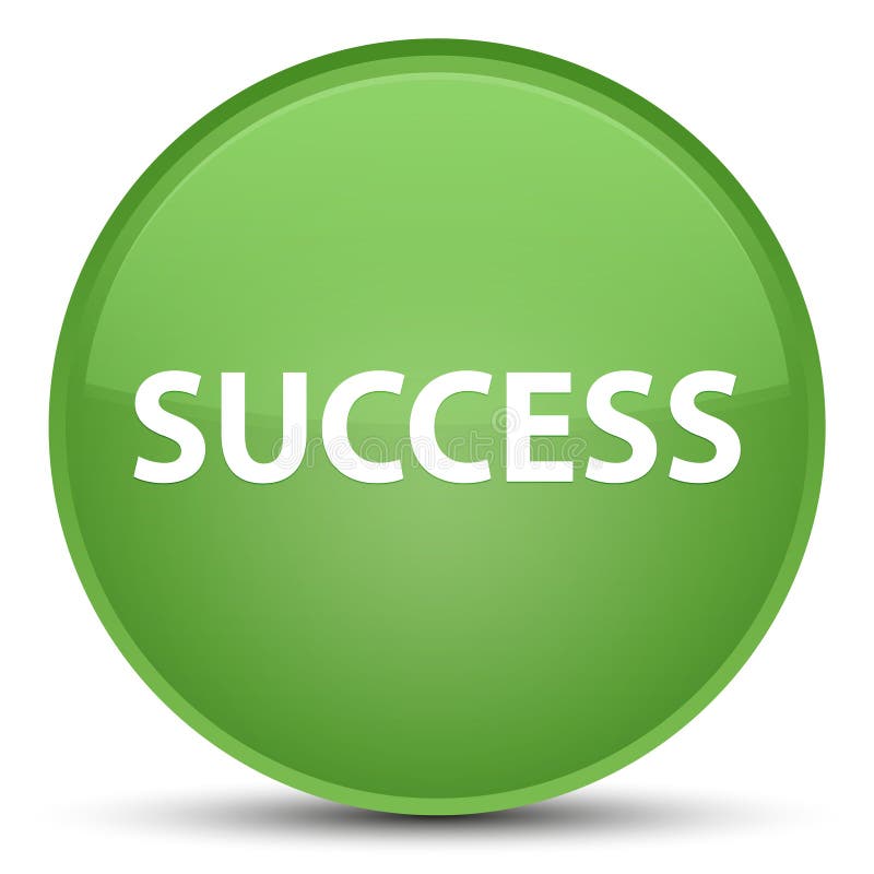 Success Special Soft Green Round Button Stock Illustration ...