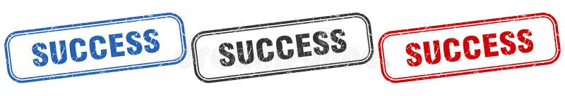 Success Square Isolated Sign Set. Success Stamp Stock Vector ...