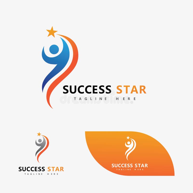 Success Star People Logo Vector Image Stock Vector - Illustration of ...