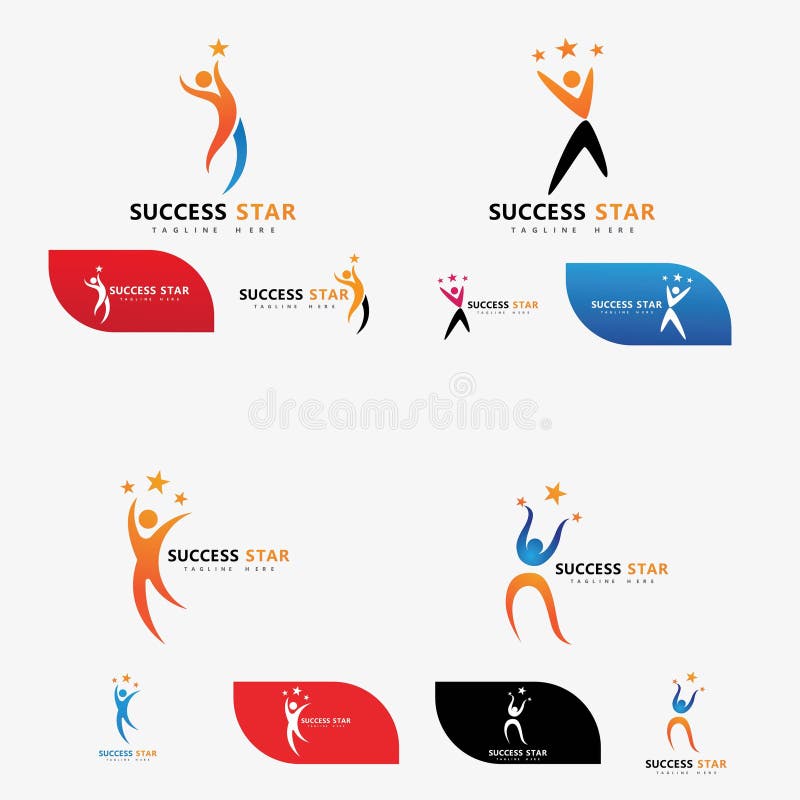 People Star Success Logo and Symbol Vector Stock Vector - Illustration ...