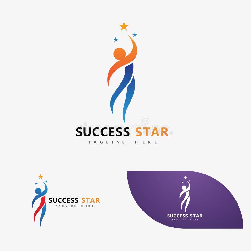 People Star Success Logo Vector Stock Vector - Illustration of isolated ...
