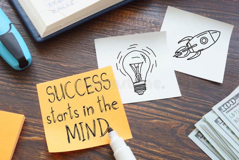 Success Starts in the Mind is Shown on the Business Photo Using the ...