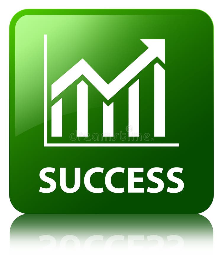 Success (statistics Icon) Green Square Button Stock Illustration ...