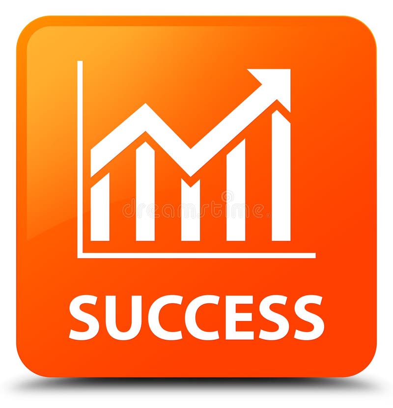 Success (statistics Icon) Orange Square Button Stock Illustration ...