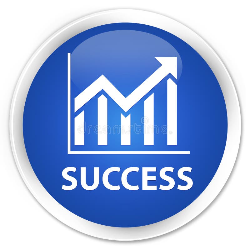 Success (statistics Icon) Premium Blue Round Button Stock Illustration ...