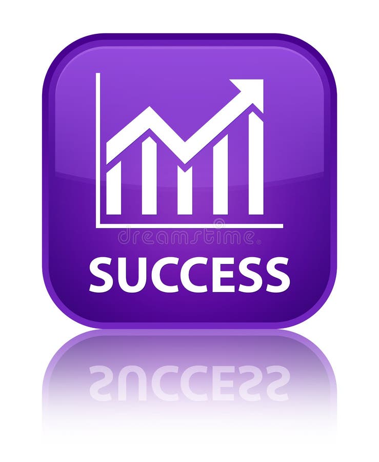 Success (statistics Icon) Special Purple Square Button Stock ...