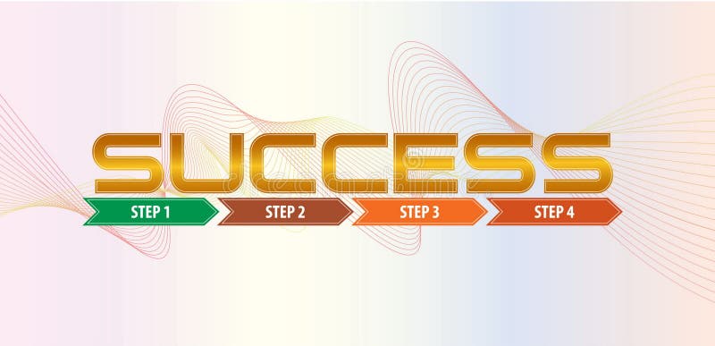 Success Step Illustration, with Step by Step Arrow. Easy To Modify ...