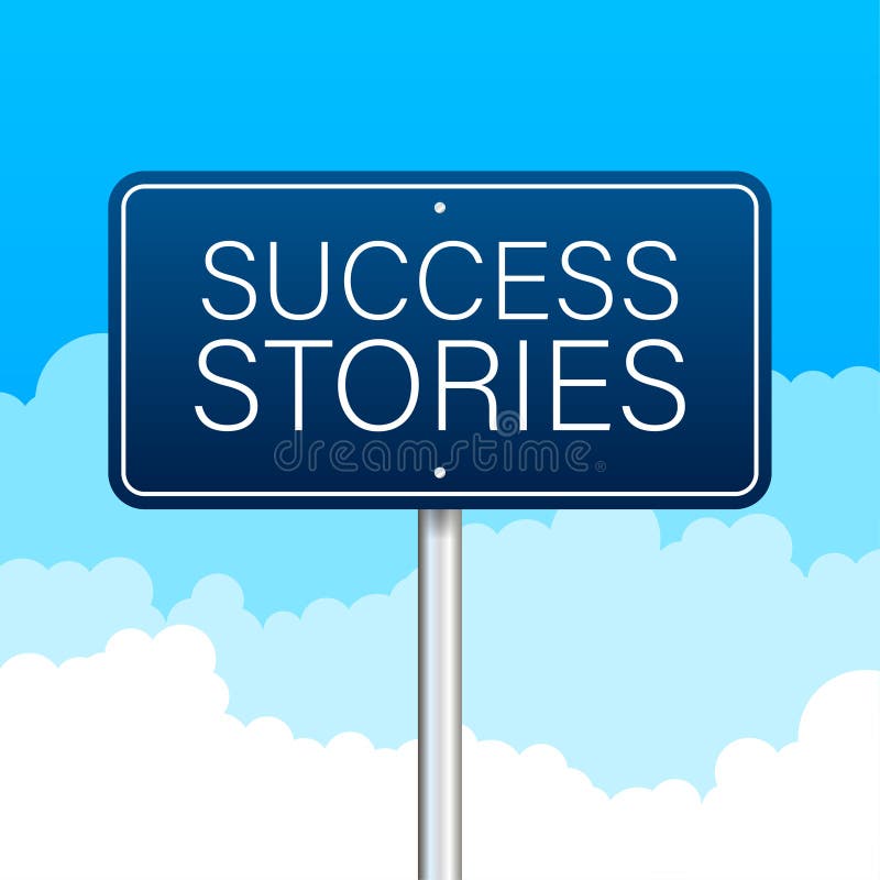 SUCCESS STORIES Announcement. Hand Holding Megaphone with Speech Bubble ...