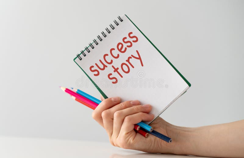 Success Story Text on Blank Business Card in Hand. Stock Photo - Image ...
