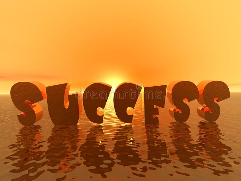 Success - sunrise stock illustration. Illustration of gold - 12504887