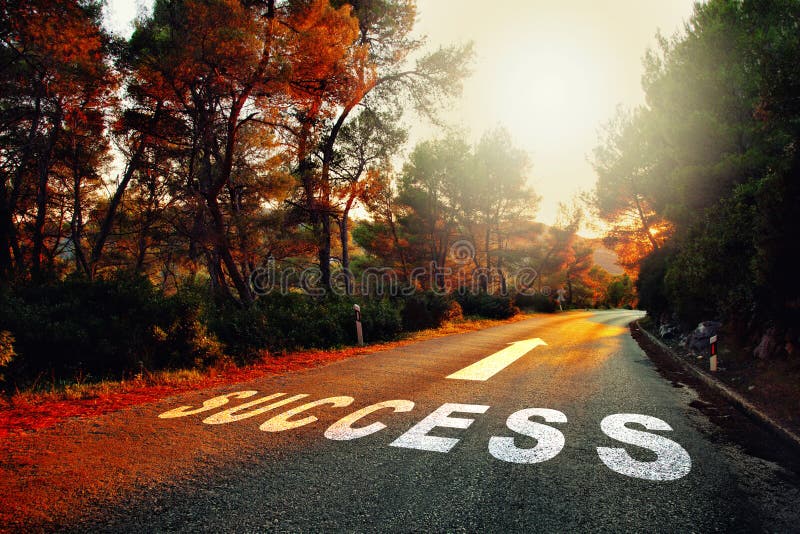 Success sunset road stock photo. Image of closeup, drive - 93521766