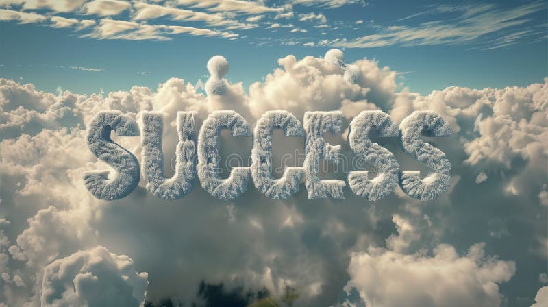 Success Surrounded by Clouds in the Sky Stock Photo - Image of symbolic ...