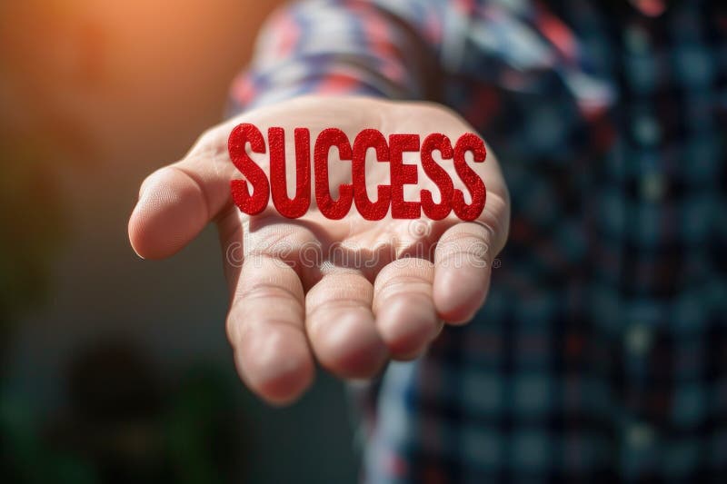 Success Symbolism: SUCCESS Held Up. Stock Illustration - Illustration ...