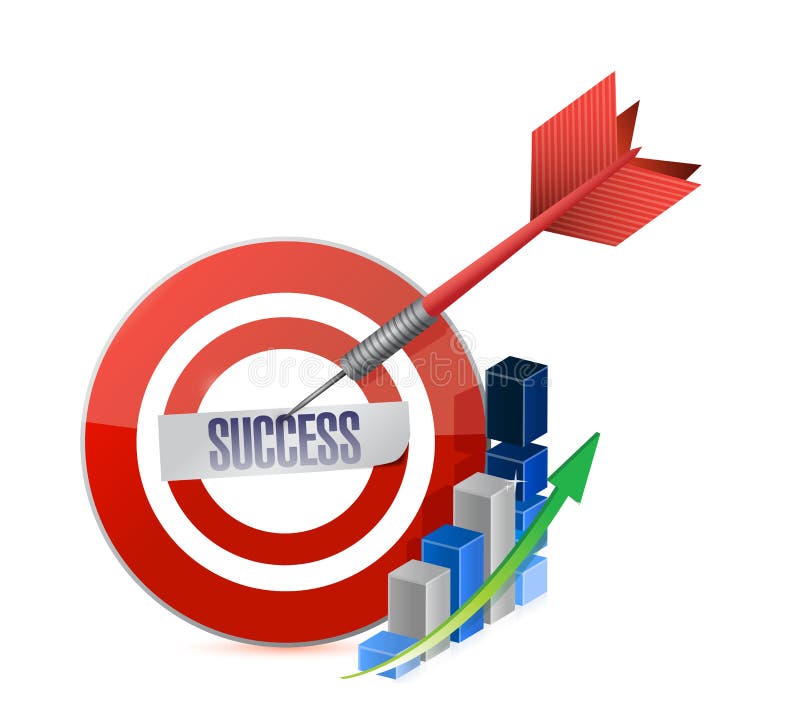 Success Target Illustration Design Stock Illustration - Illustration of ...