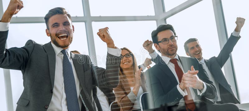 Success and Team Work Concept. Stock Photo - Image of colleagues ...