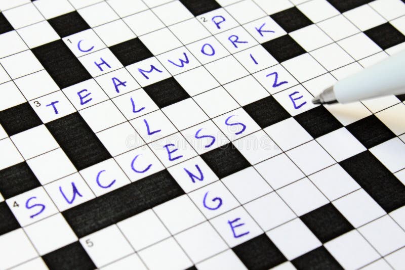 Success, Teamwork, Challenge, Prize Crossword. Stock Photo - Image of ...
