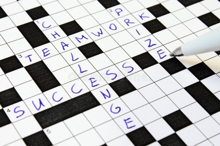 Success, Teamwork, Challenge, Prize Crossword. Stock Photo - Image of ...