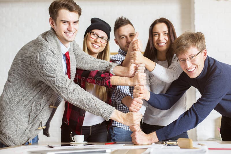Success and Teamwork Concept Stock Image - Image of beautiful, happy ...
