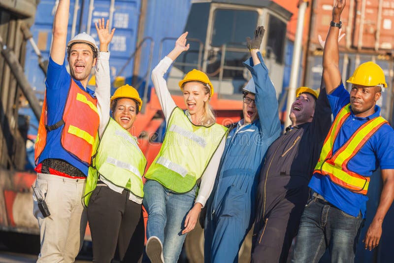 Success and Teamwork Concept, Happy Business Team Group Making High ...