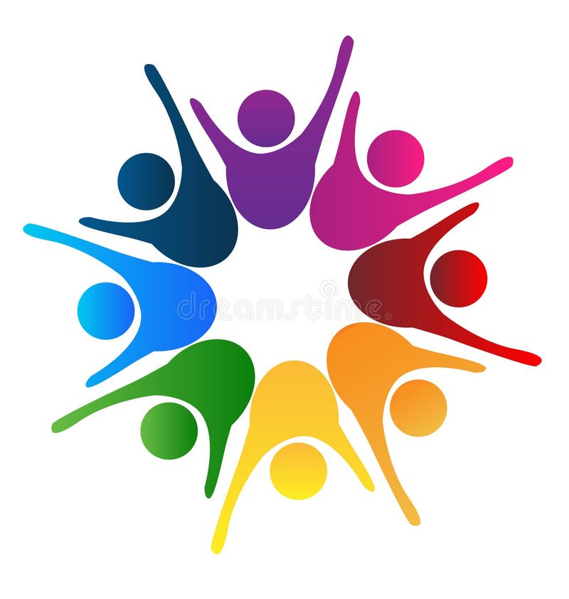 Teamwork Happy Simple People Vector Logo Stock Vector - Illustration of ... Teamwork Happy Simple People Vector Logo Stock Vector - Illustration of ...