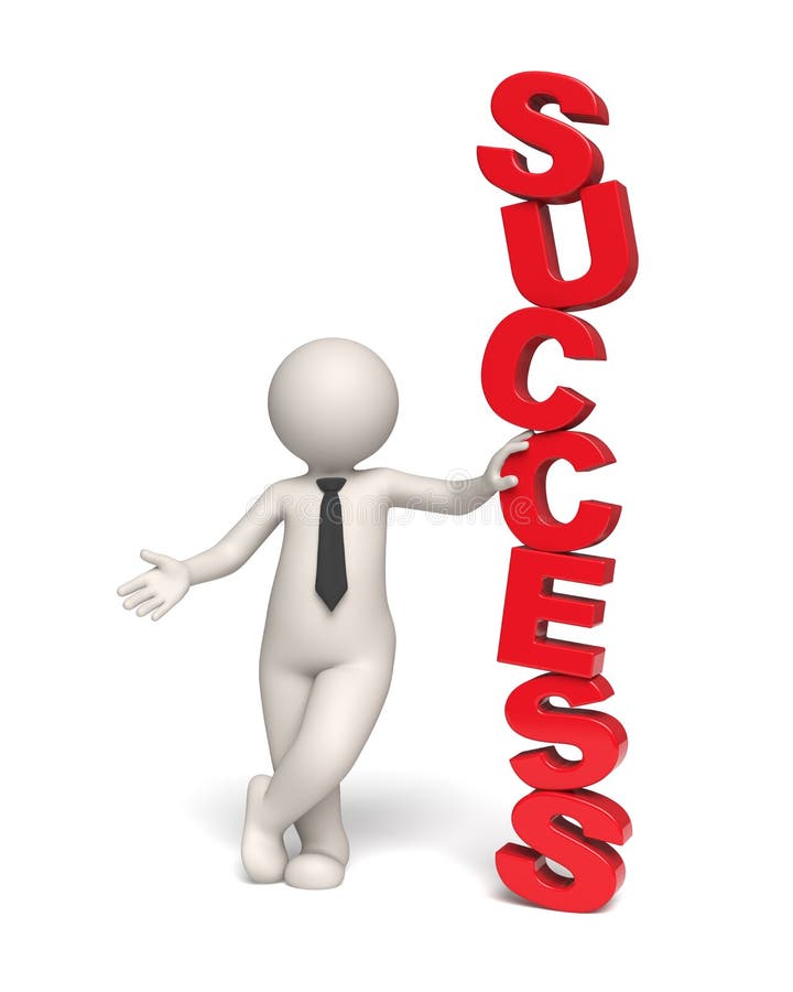 Success Text 3d Business Man Stock Illustrations – 2,406 Success Text ...