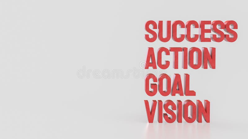 The Success Text for Business Concept 3d Rendering Stock Illustration ...