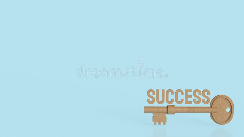 The Success Text for Business Concept 3d Rendering Stock Illustration ...