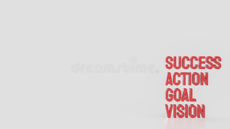 The Success Text for Business Concept 3d Rendering Stock Illustration ...