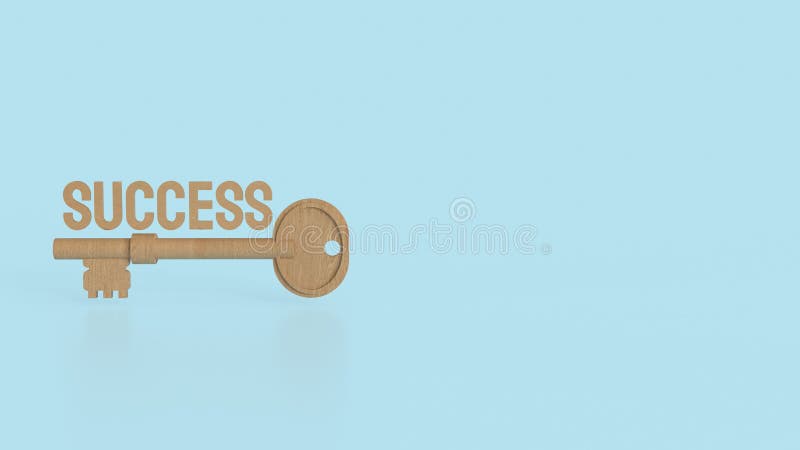 The Success Text for Business Concept 3d Rendering Stock Illustration ...
