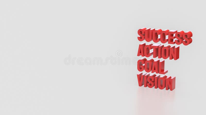 The Success Text for Business Concept 3d Rendering Stock Illustration ...