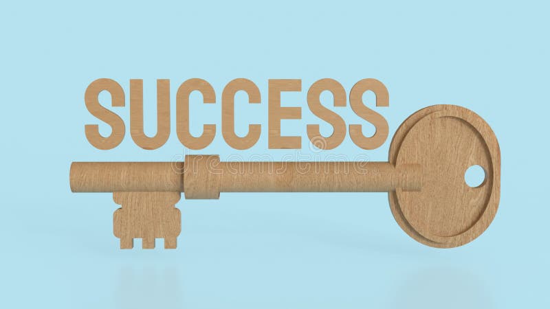 The Success Text for Business Concept 3d Rendering Stock Illustration ...