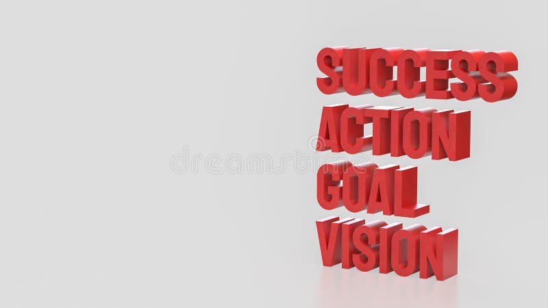 The Success Text for Business Concept 3d Rendering Stock Illustration ...