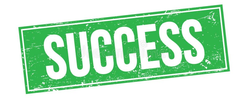 SUCCESS Text on Green Grungy Rectangle Stamp Stock Illustration ...