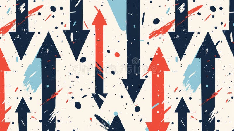 Success Themed Pattern Layout with Upward Arrows. Stock Illustration ...