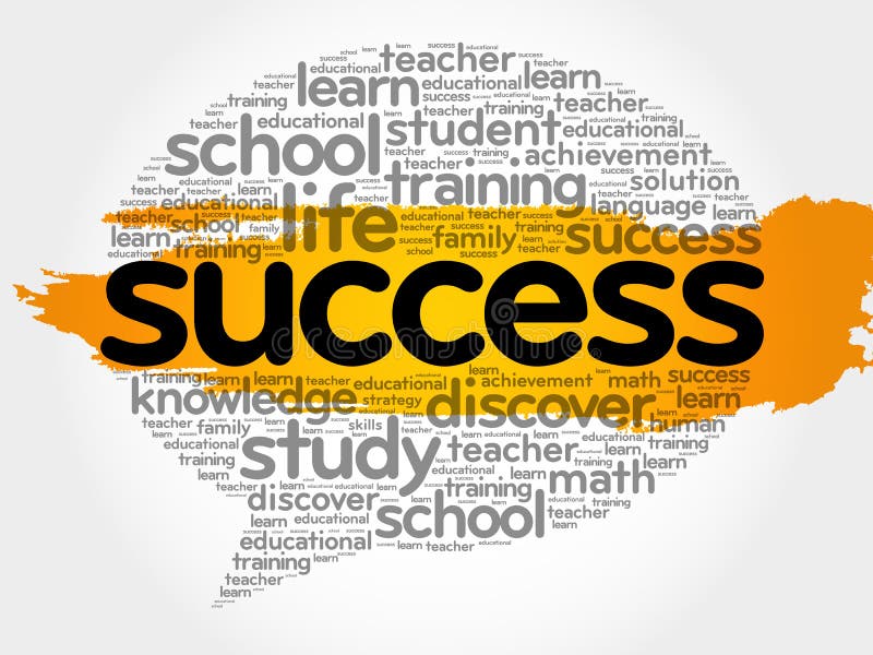 Success Think Bubble Word Cloud Stock Illustration - Illustration of ...