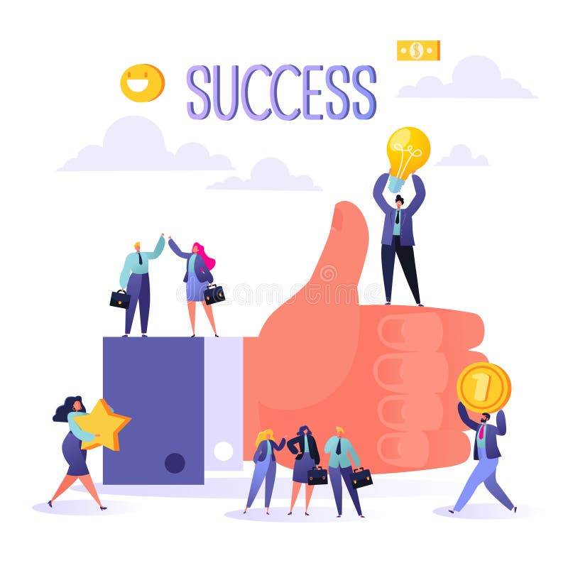 Cartoon Of Group Of Business People Celebrating Success Stock Vector ...