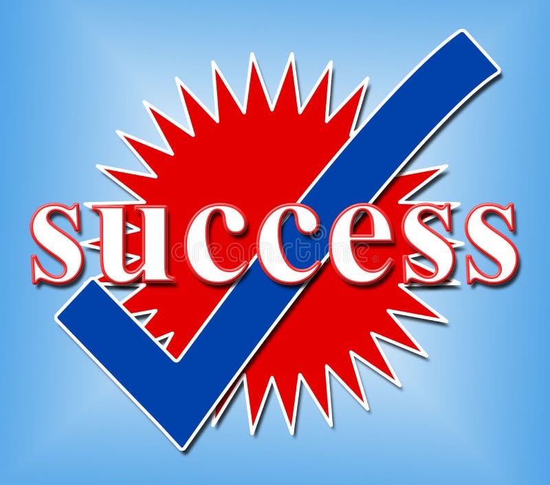 Success Tick Means Resolution Victor and Yes Stock Illustration ...