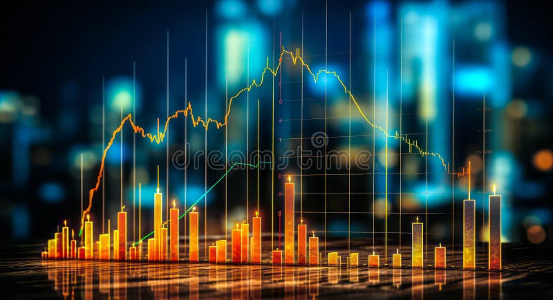 Success Trajectory Dynamic Candlestick Chart of Growing Business Stocks ...