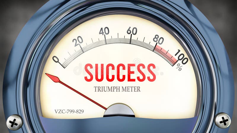 Success and Triumph Meter that Hits less Than Zero, Very Low Level of ...
