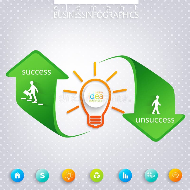 Success and Unsuccess Modern Template Infographic Stock Vector ...