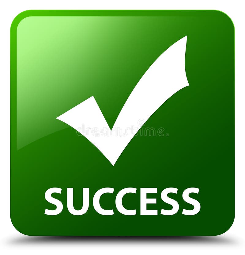 Success (validate Icon) Green Square Button Stock Illustration ...