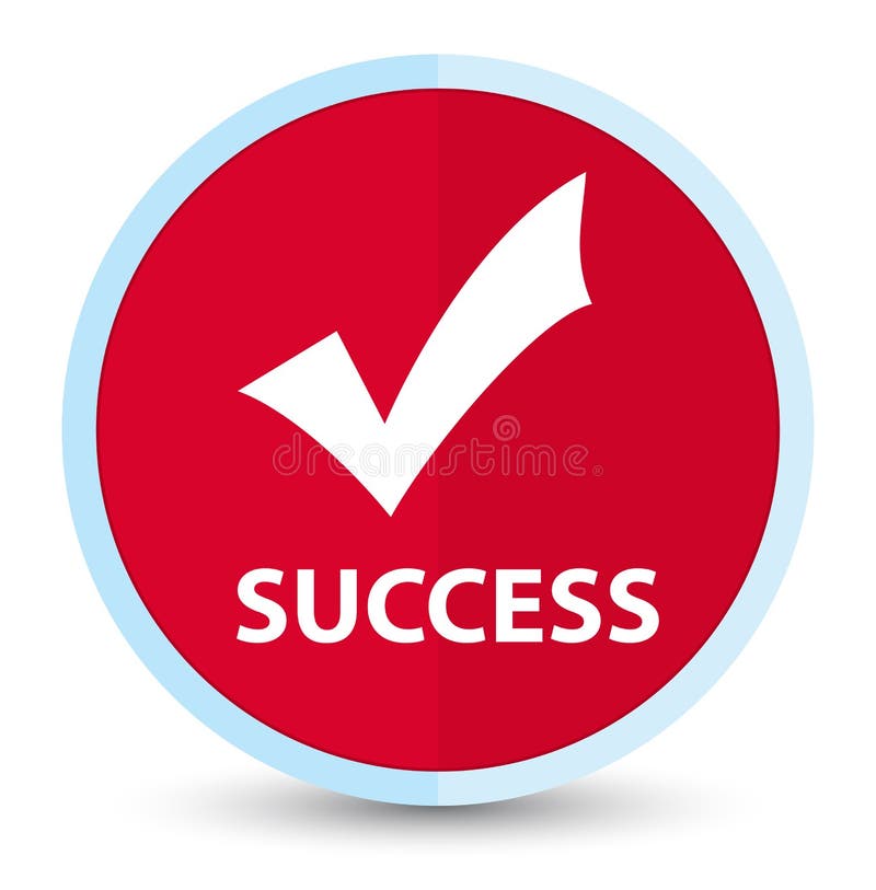 Success (validate Icon) Flat Prime Red Round Button Stock Vector ...
