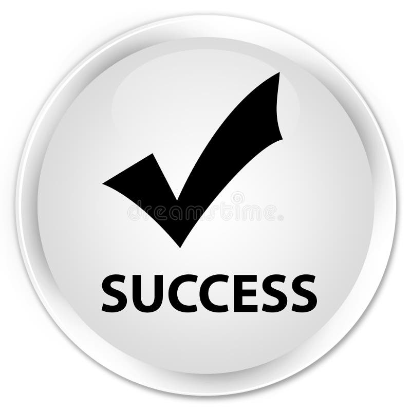 Success (validate Icon) Premium White Round Button Stock Illustration ...