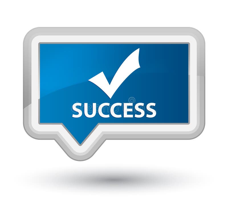 Success (validate Icon) Prime Blue Banner Button Stock Illustration ...