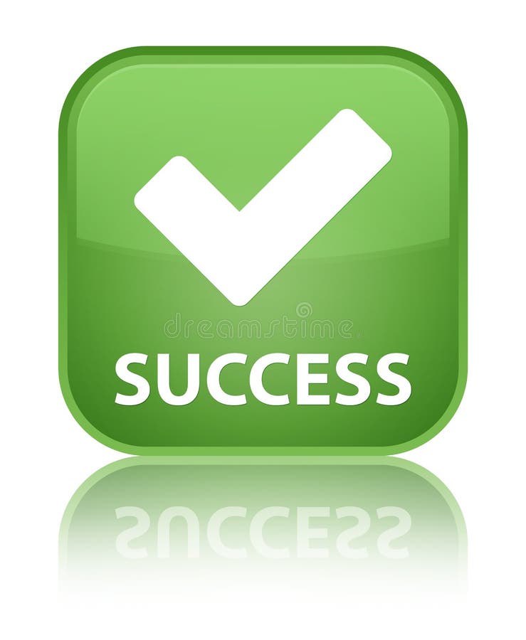 Success (validate Icon) Special Soft Green Square Button Stock ...
