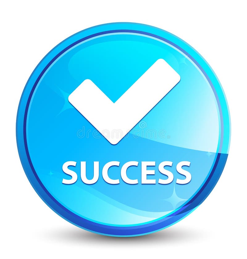 Success (validate Icon) Splash Natural Blue Round Button Stock Vector ...