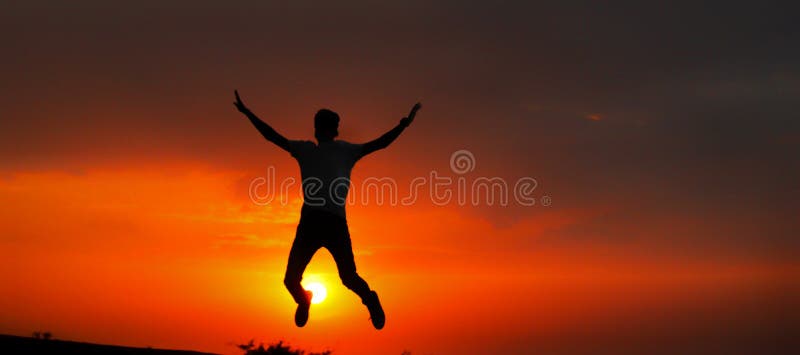 Success Victory Pose Sunset Pose Stock Photo - Image of success, sunset ...