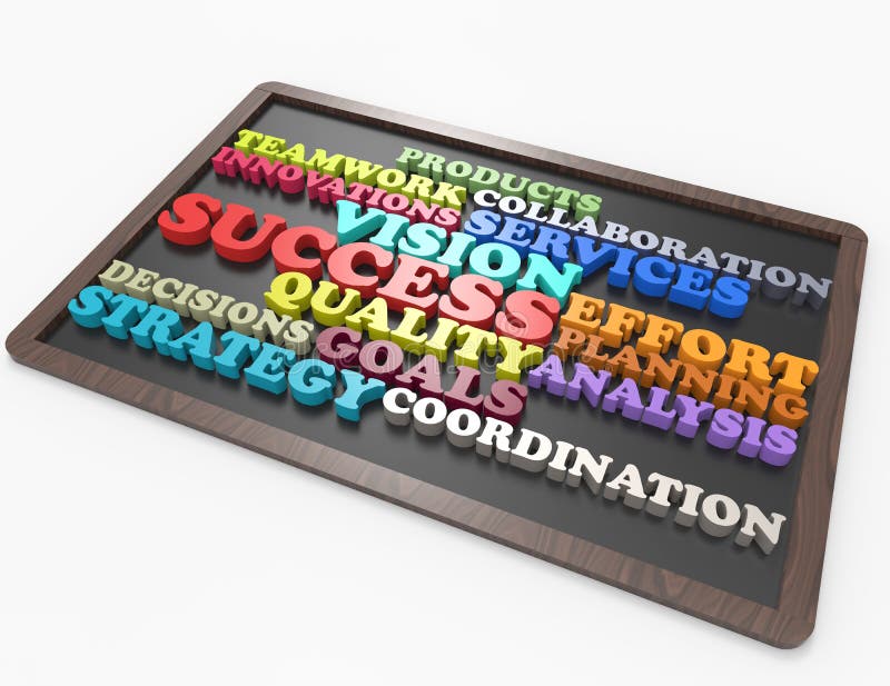 Success,vision,effort,goals,quality Wordclouds Stock Illustration ...