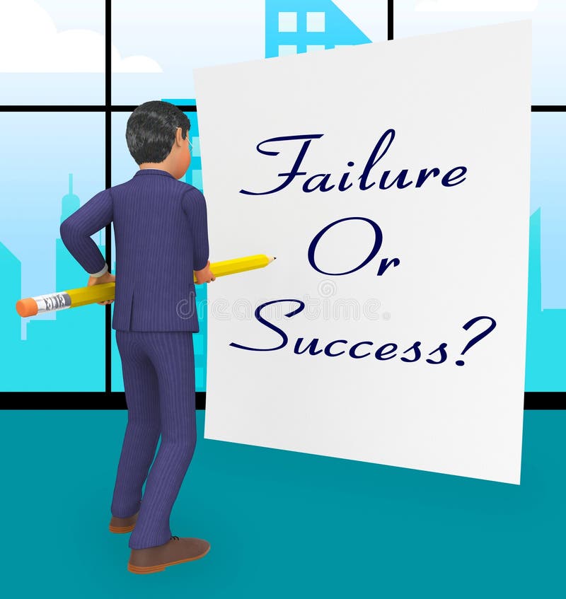 Success Failure Buttons Show Successing or Failing Stock Illustration ...